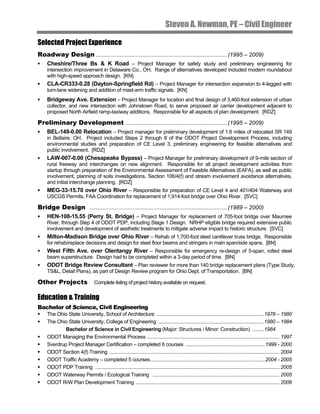 Civil Engineer Resume: Steve Newman | PDF