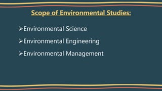 Concept of Environmental Studies | PPT