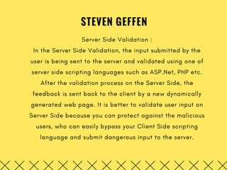 Steven geffen difference between client side and server side validation | PDF | Web Development ...