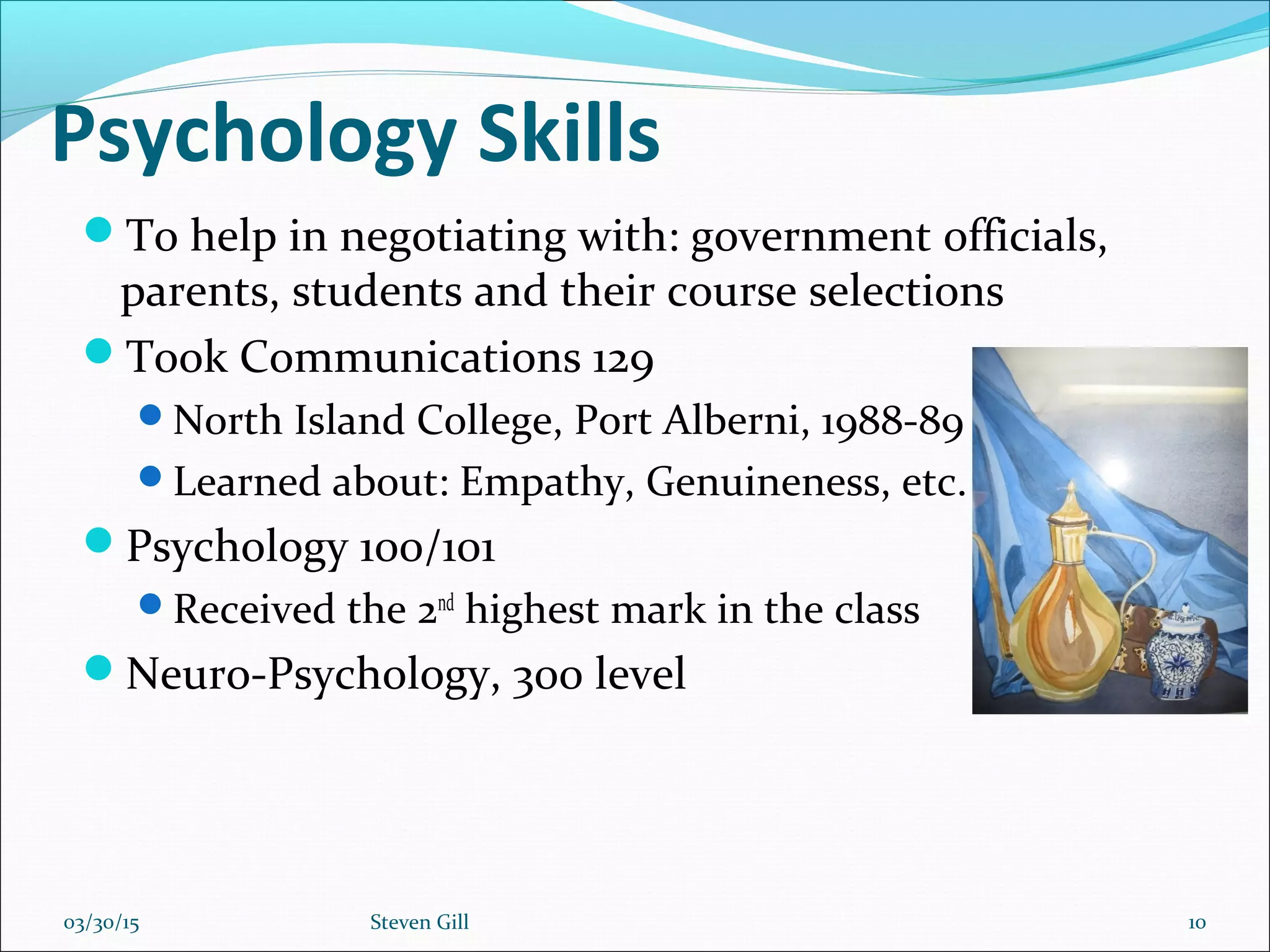 Steven Gill Powerpoint Cv, V4 | PPT