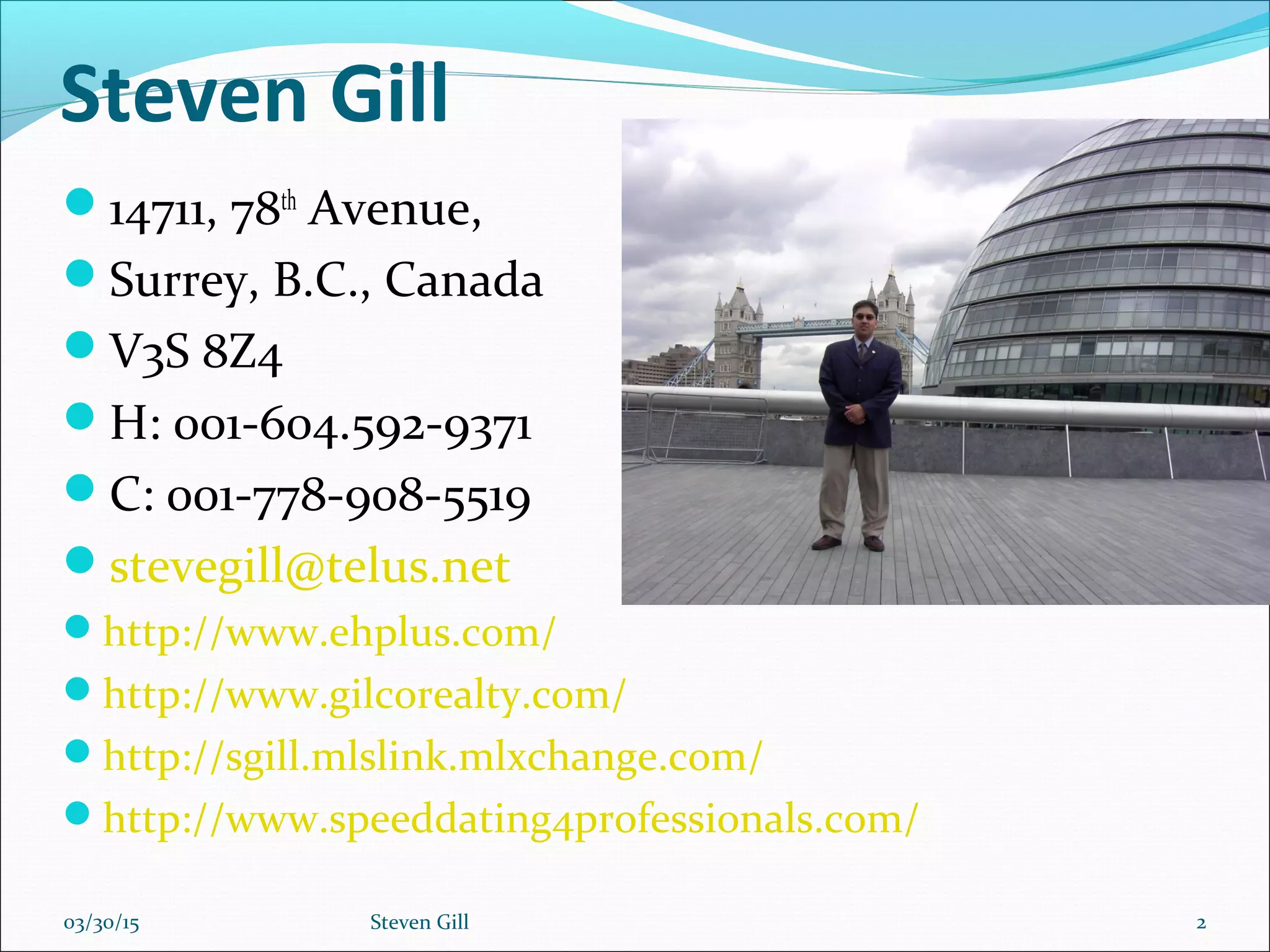 Steven Gill Powerpoint Cv, V4 | PPT