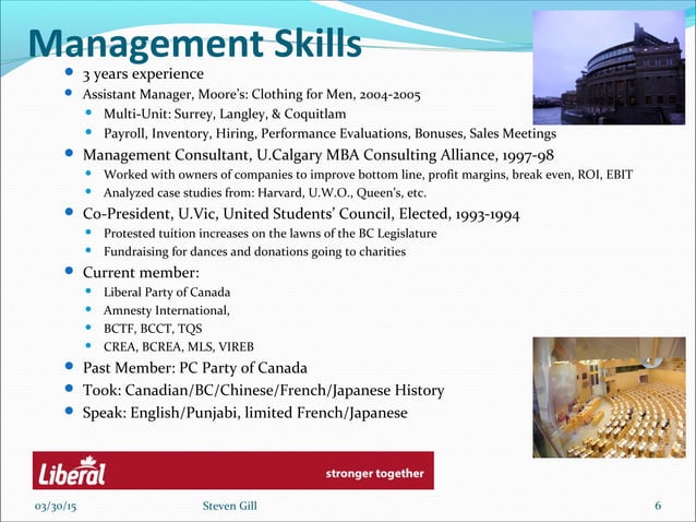 Steven Gill Powerpoint Cv, V4 | PPT