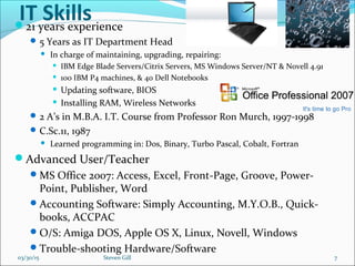 Steven Gill Powerpoint Cv, V4 | PPT