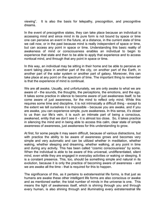 Steven Greer - CE5-CSETI - 21. Coherent Thought Sequencing Transcript | PDF