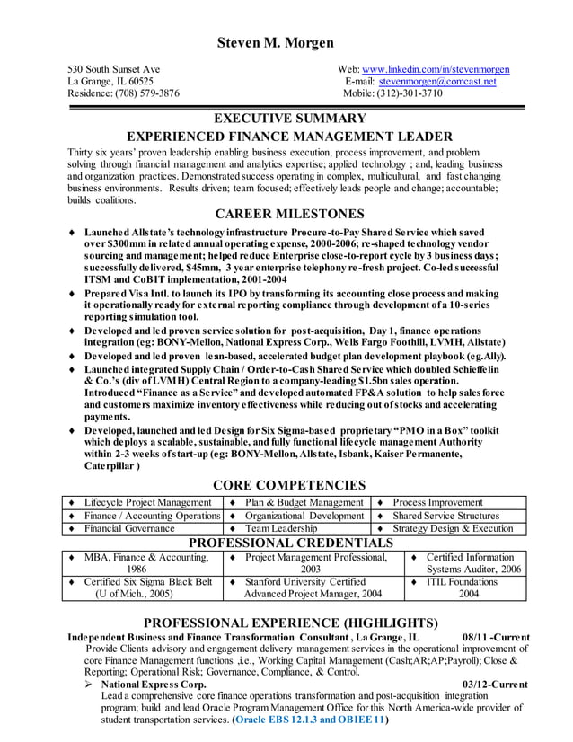 Steven Morgen CV | PDF