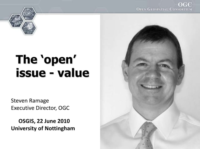 Steven Ramage OGC OSGIS 2010 | PPTX | Internet | Computing