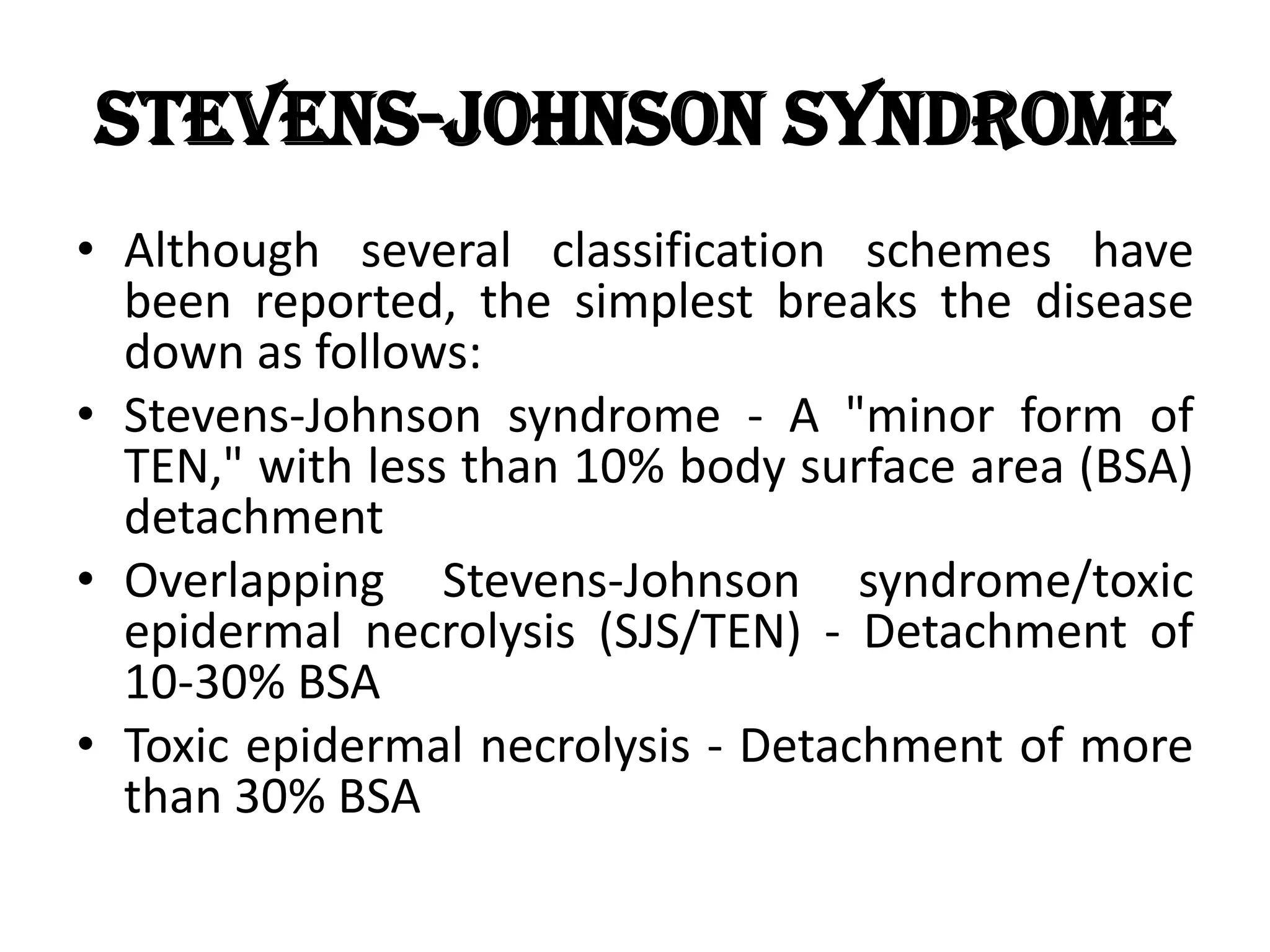 Stevens johnson syndrome | PPTX