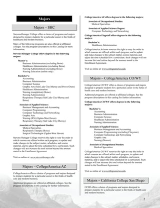 Stevens Henager College Catalog 2010-2011 | PDF