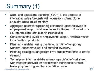 Aggregate Operations Planning Master Scheduling | PPT