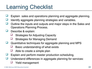 Aggregate Operations Planning Master Scheduling | PPT