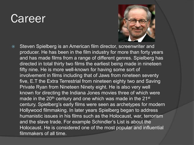 Steven spielberg - Case Study | PPTX
