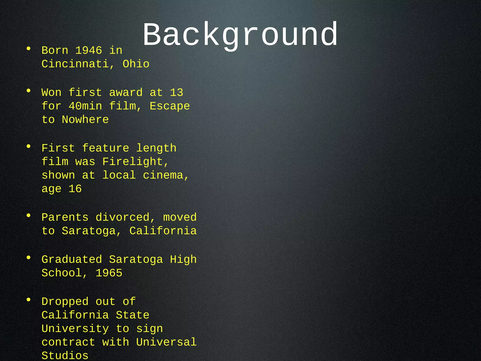 Steven spielberg presentation word | PPT