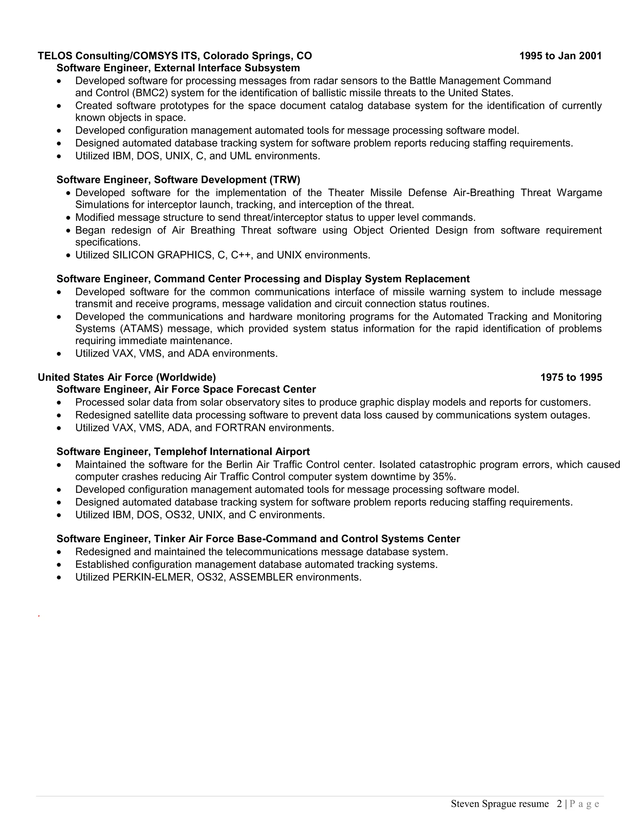 Steven Sprague Resume | DOCX