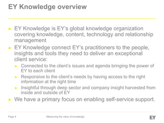 Steve Perry EY - measuring the value of knowledge | PDF | Business ...