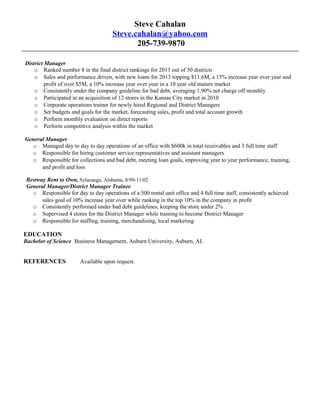 Steve resume2 | PDF