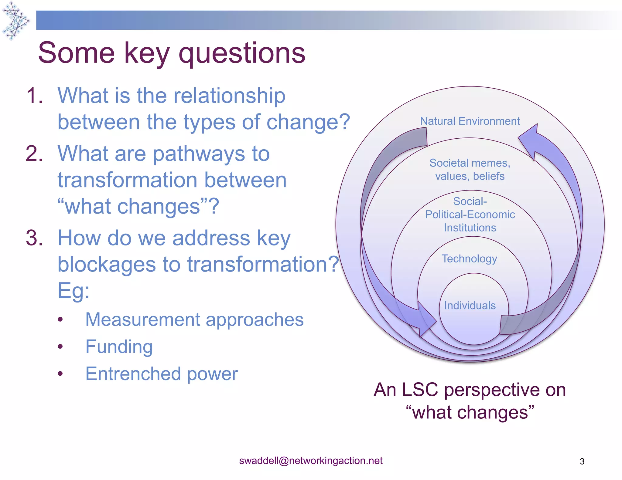 Steve Waddell: Large systems change | PDF | Technology & Computing