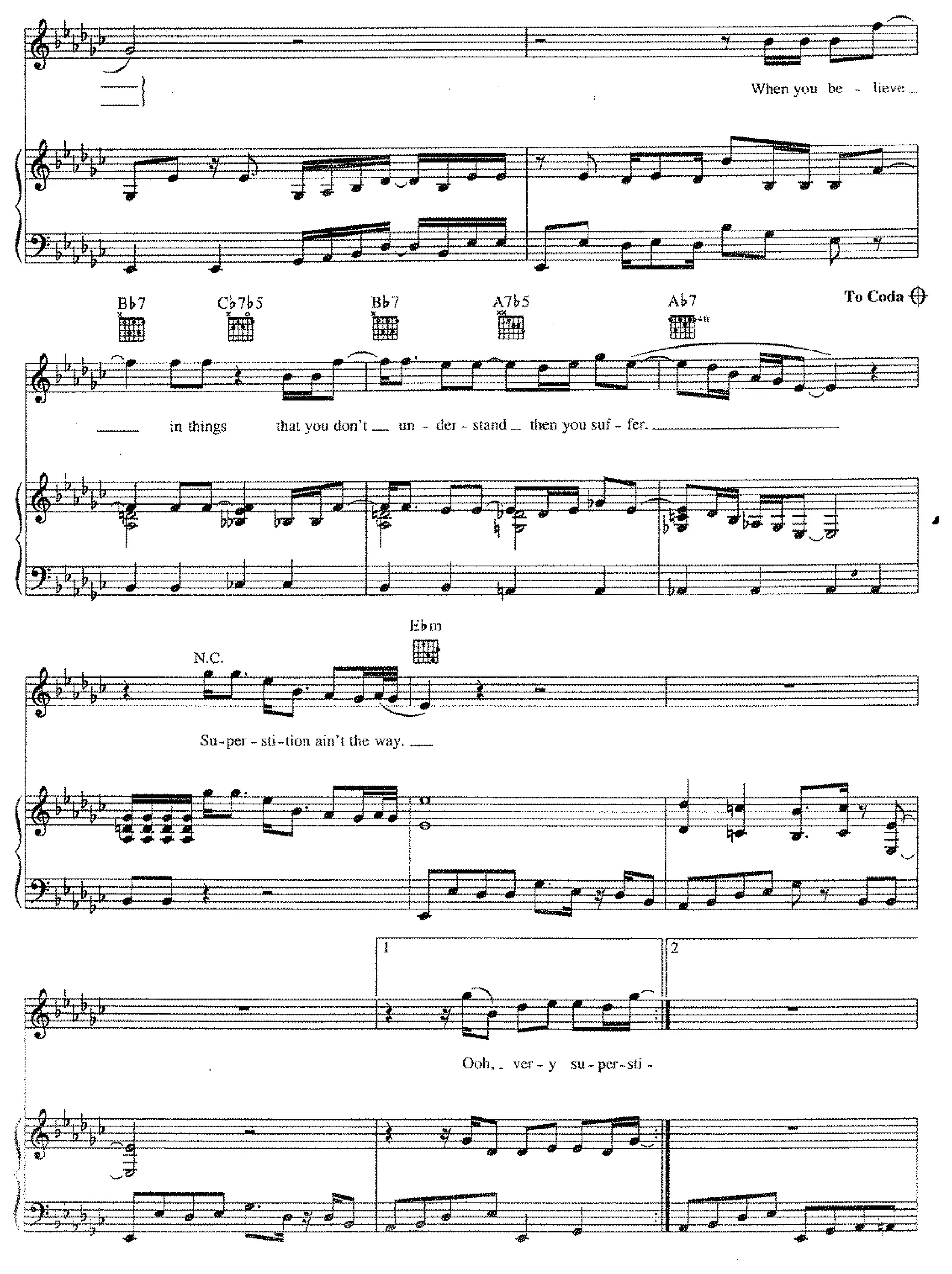 Stevie wonder superstition | PDF