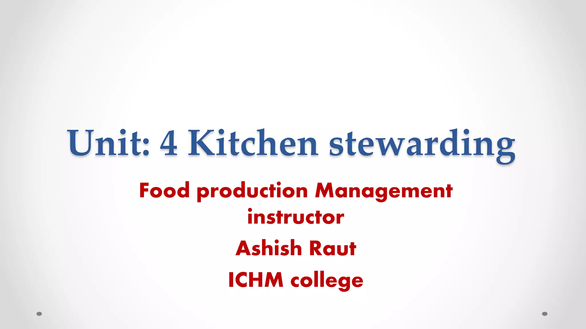 Steward 4th sem | PPTX