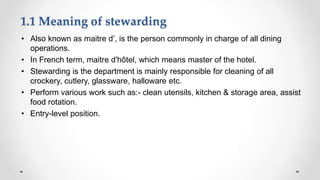 Steward 4th sem | PPT