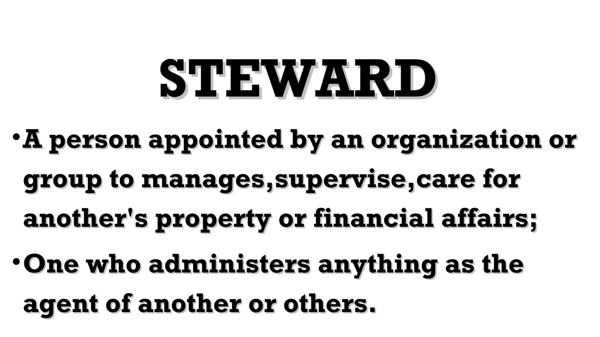 SPIRIT CONTROLLED STEWARD AND HIS STEWARDSHIP | PPT