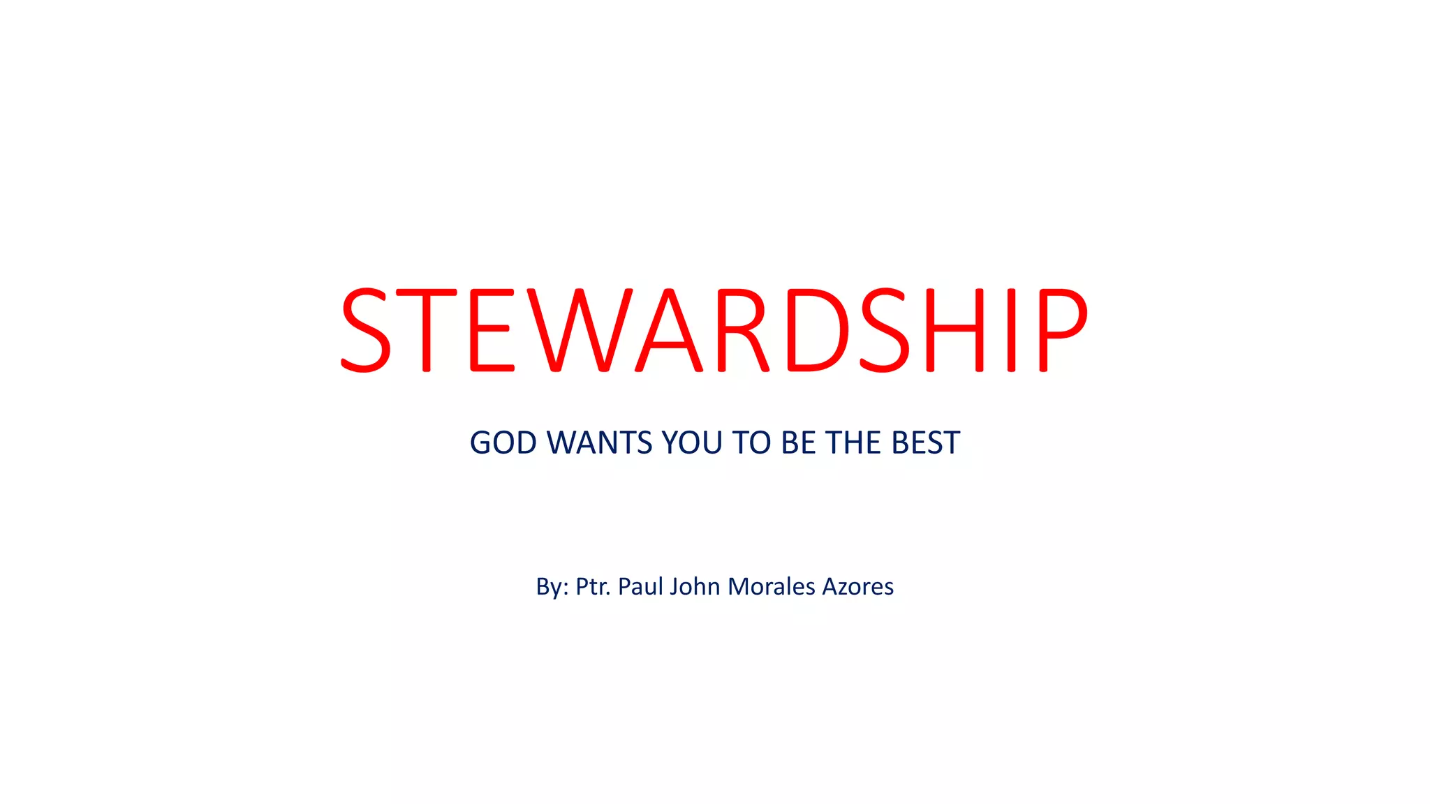 STEWARDSHIP | PPTX