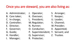 STEWARDSHIP | PPTX