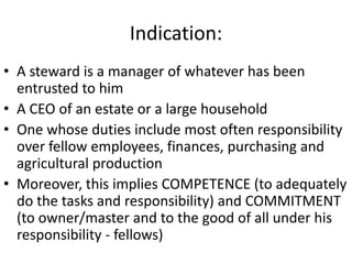 Stewardship meaning and principles | PPTX