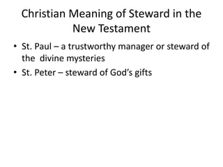 Stewardship meaning and principles | PPTX