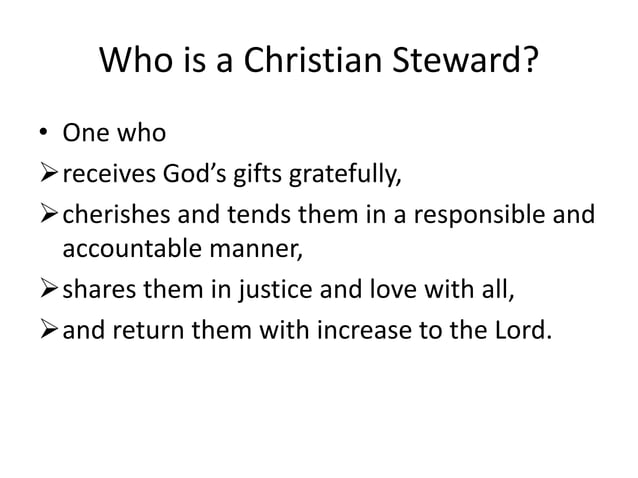 Stewardship meaning and principles | PPTX | Christianity | Religion ...
