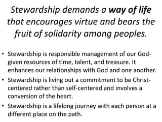 Principles Of Christian Stewardship