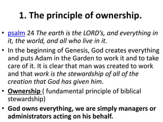 Principles Of Christian Stewardship