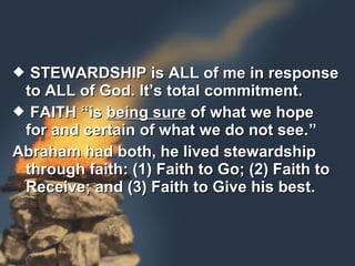 Stewardship Is A Matter of Faith | PPT