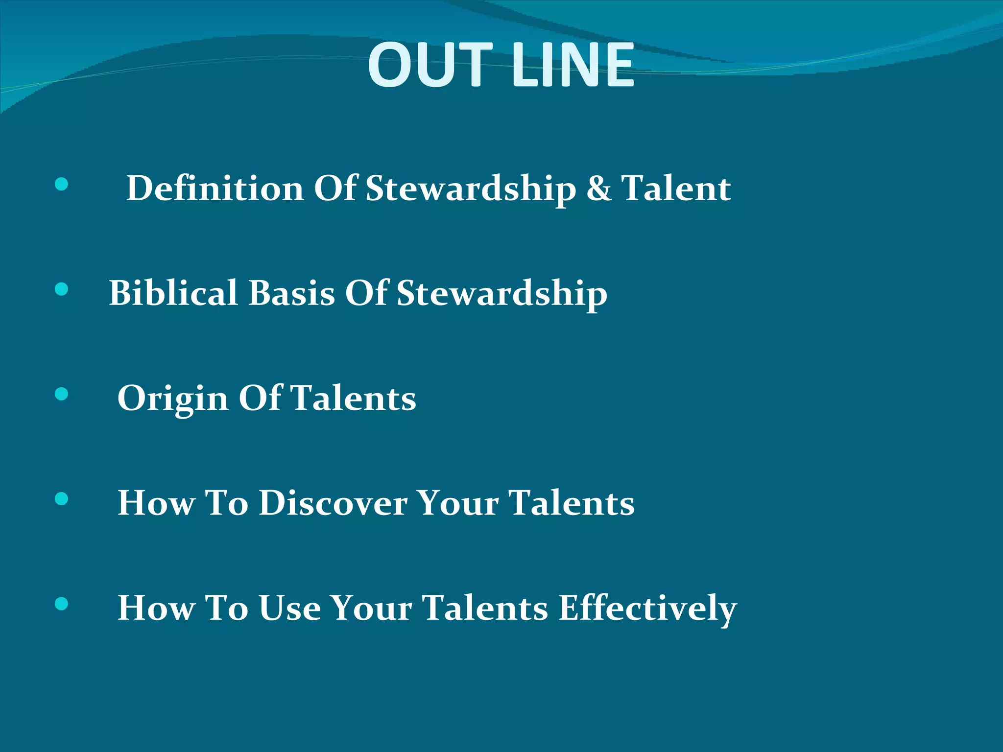 Stewardship and talents | PPT