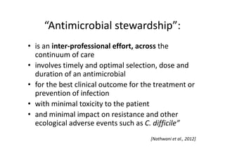 Stewardship antibiotica | PPT
