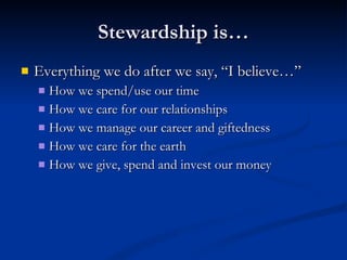 Stewardship Overview | PPT | Christianity | Religion & Spirituality