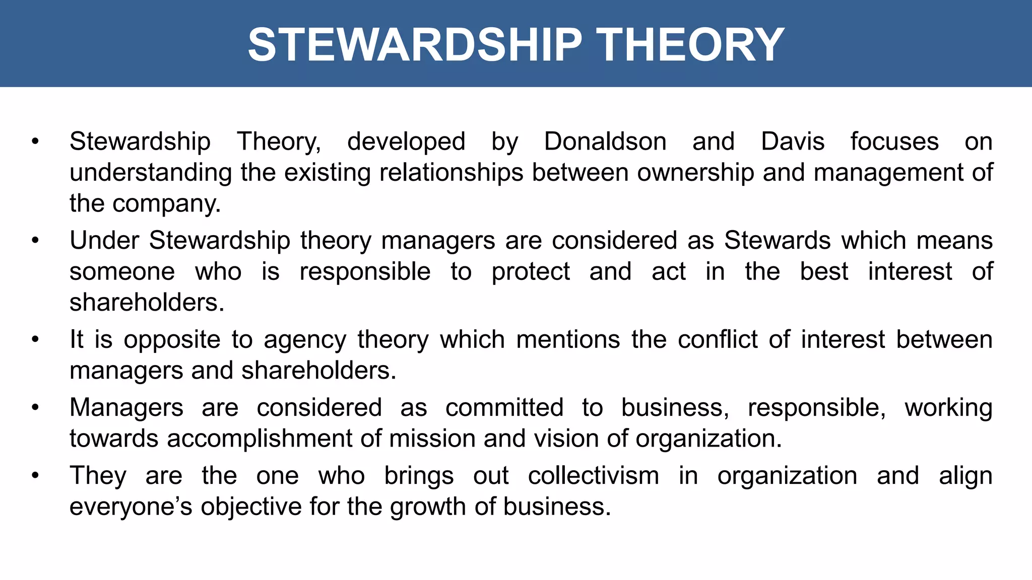 Stewardship theory | PPTX