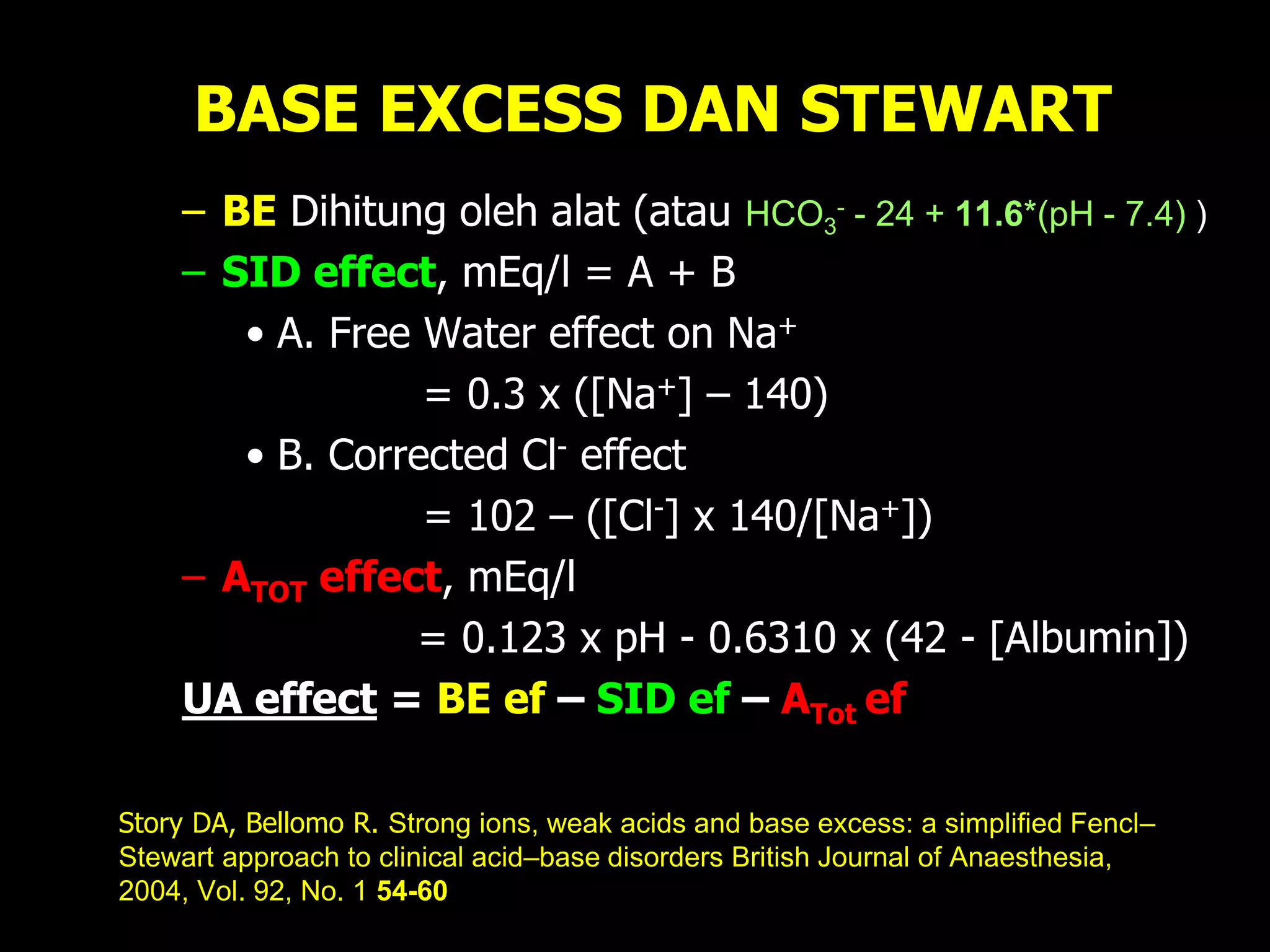 Stewart approach in acid base balance | PPTX