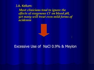 Stewart approach in acid base balance | PPTX