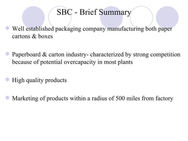 Stewart Box Company 2nd March | PPT