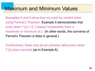 derivatives. maximum and minimum value.. | PPT