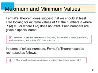 derivatives. maximum and minimum value.. | PPT