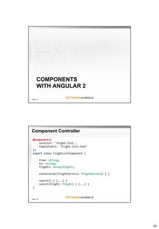 Angular 2 - SSD 2016 London | PDF