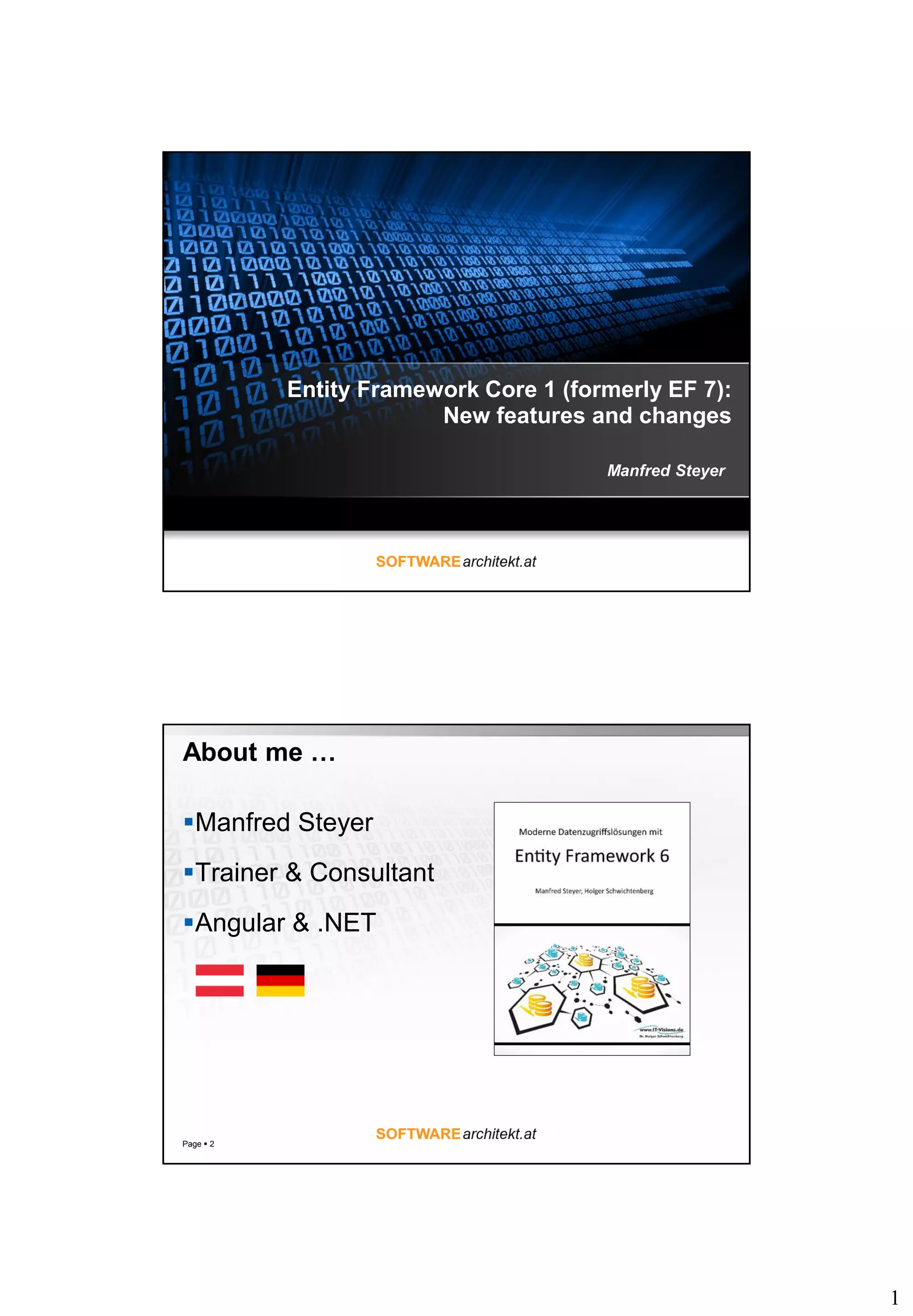 EF Core 1: News features and changes | PDF