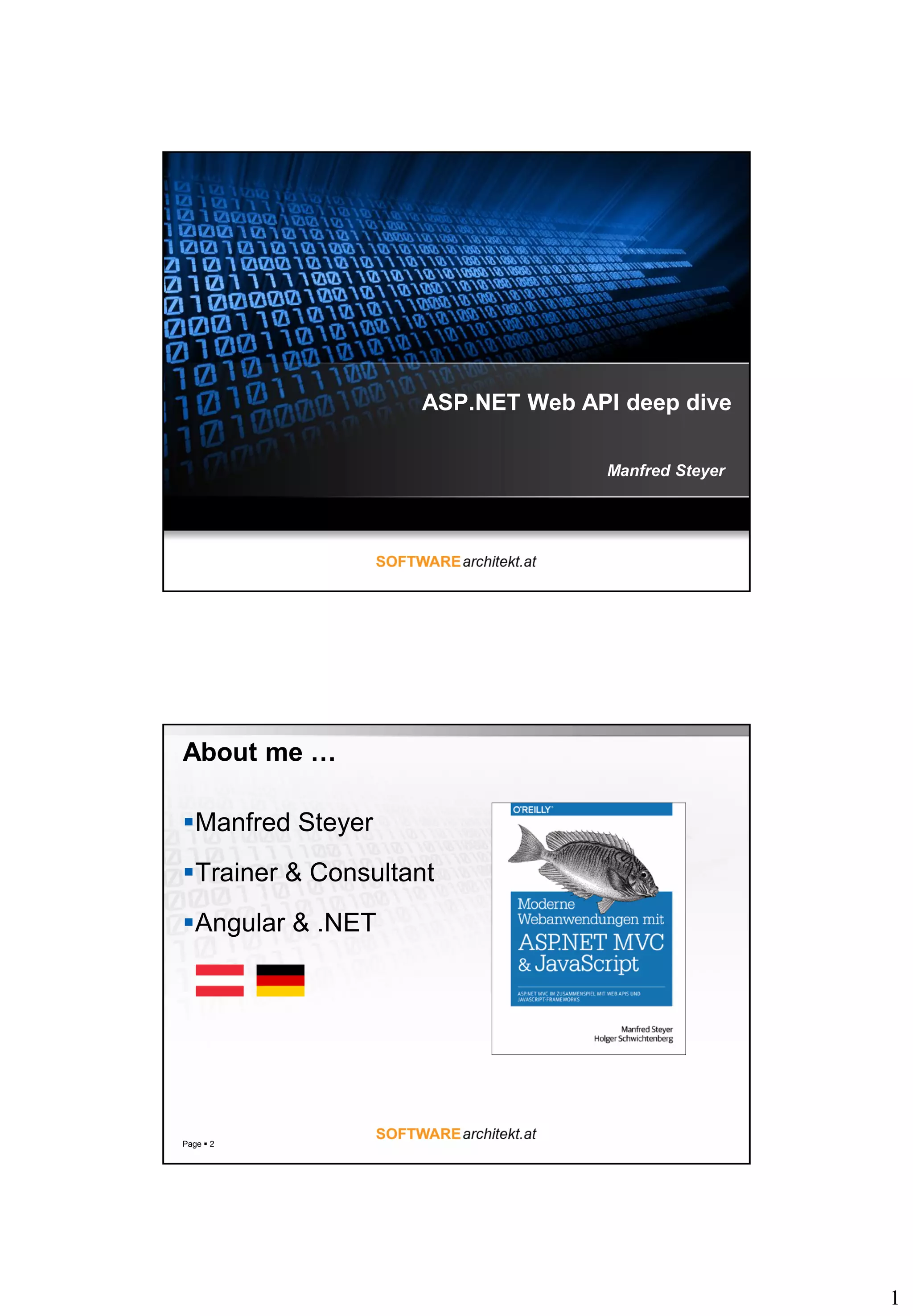 ASP.NET Web API Deep Dive - SSD 2016 London | PDF