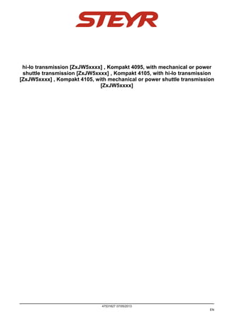 Steyr 4095 tractor service repair manual | PDF