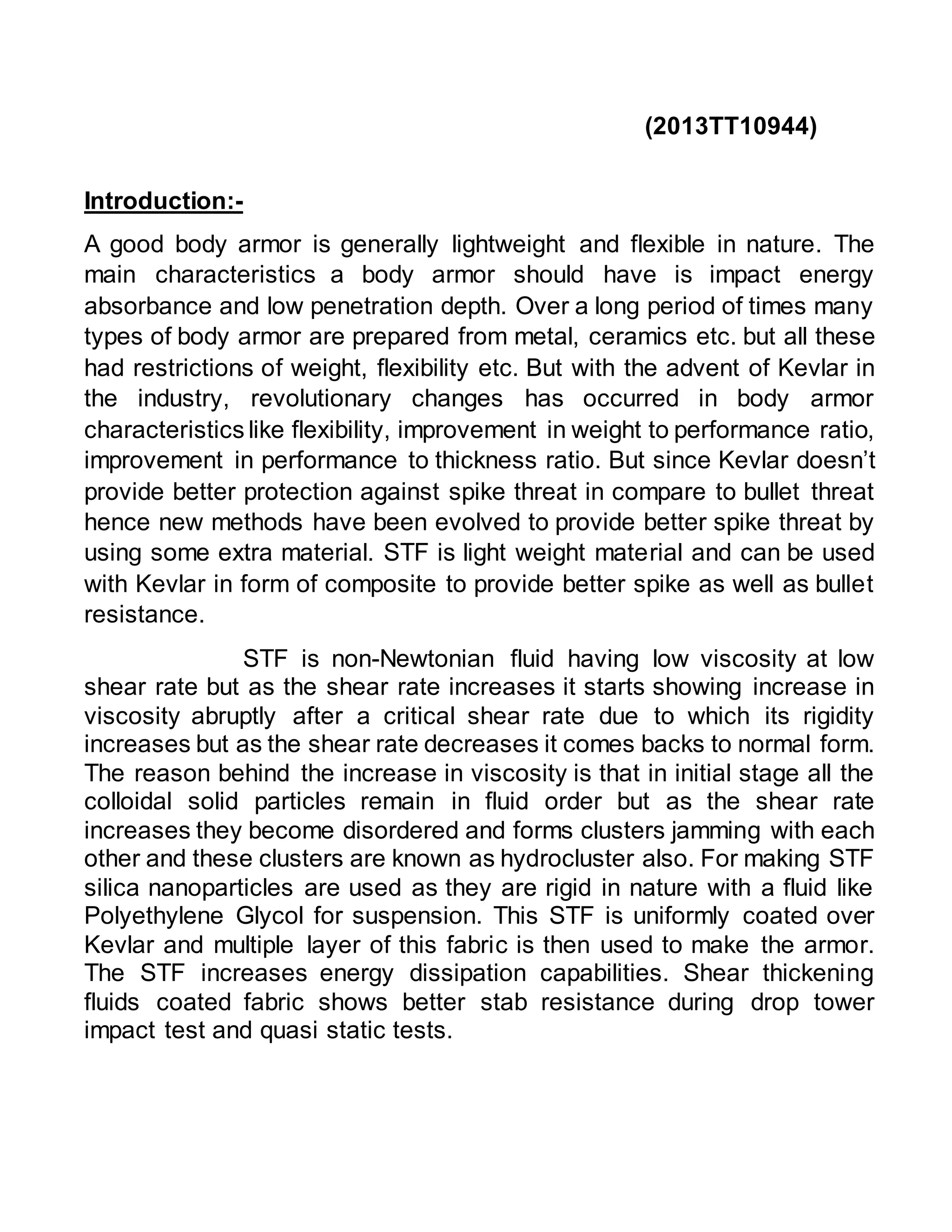 Stf coated kevlar fabric | DOCX