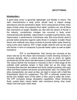 Stf coated kevlar fabric | DOCX