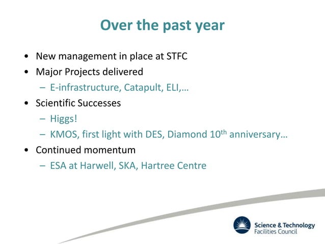 Stfc presentation feb 2013 | PPTX