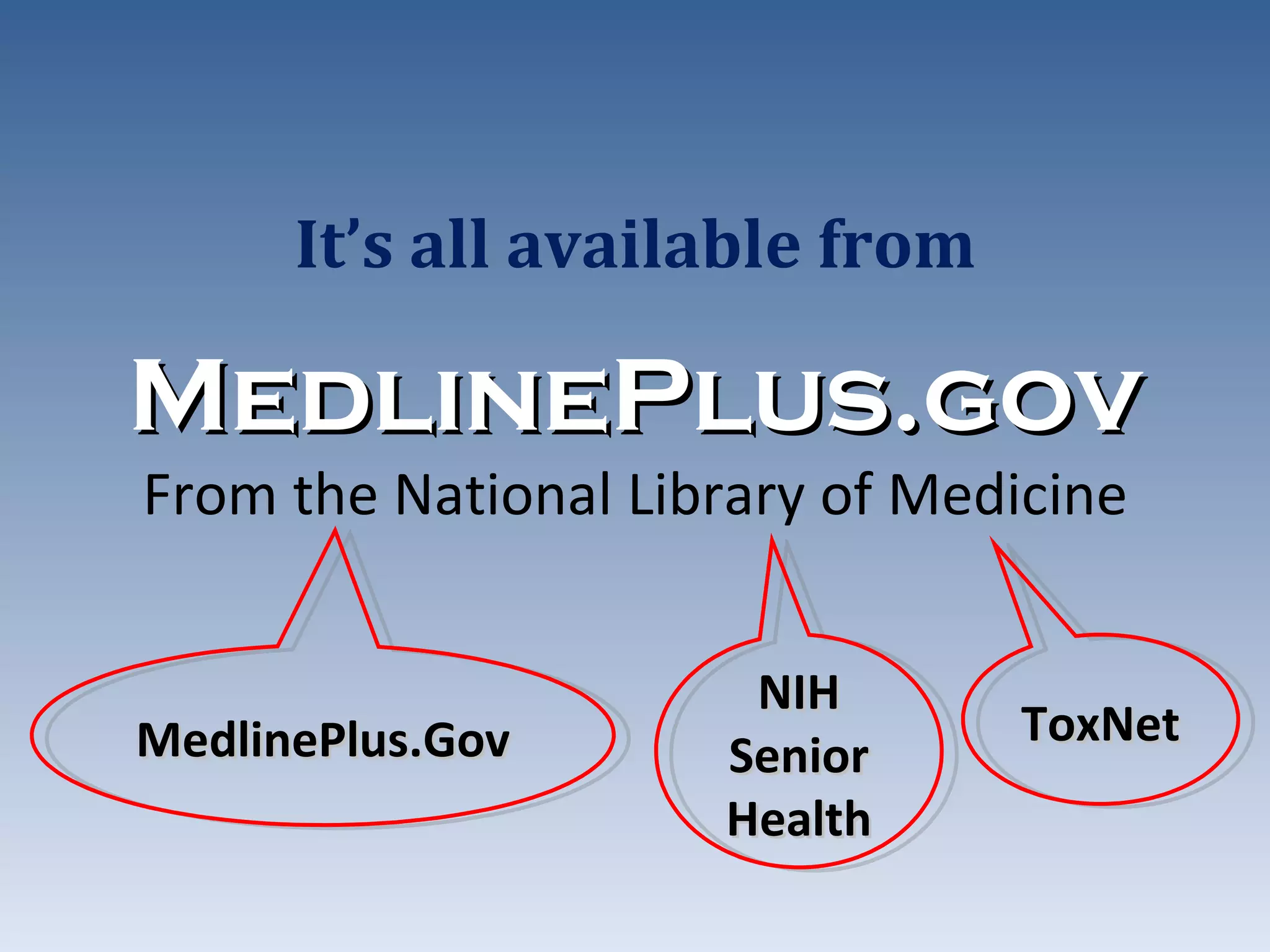 Finding Reliable Health Information Online: MedlinePlus ...
