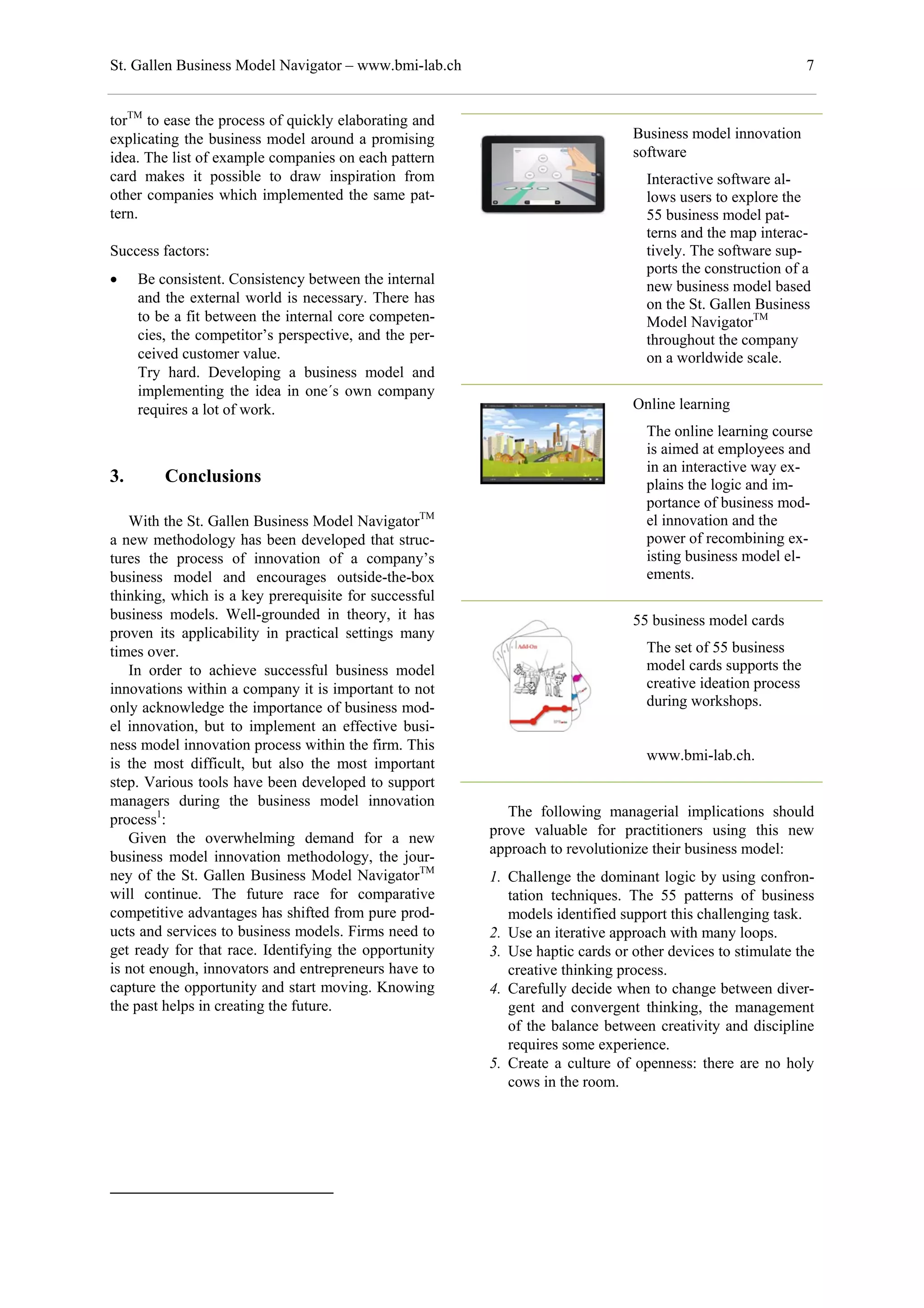 The St Gallen Business Model Navigator | PDF
